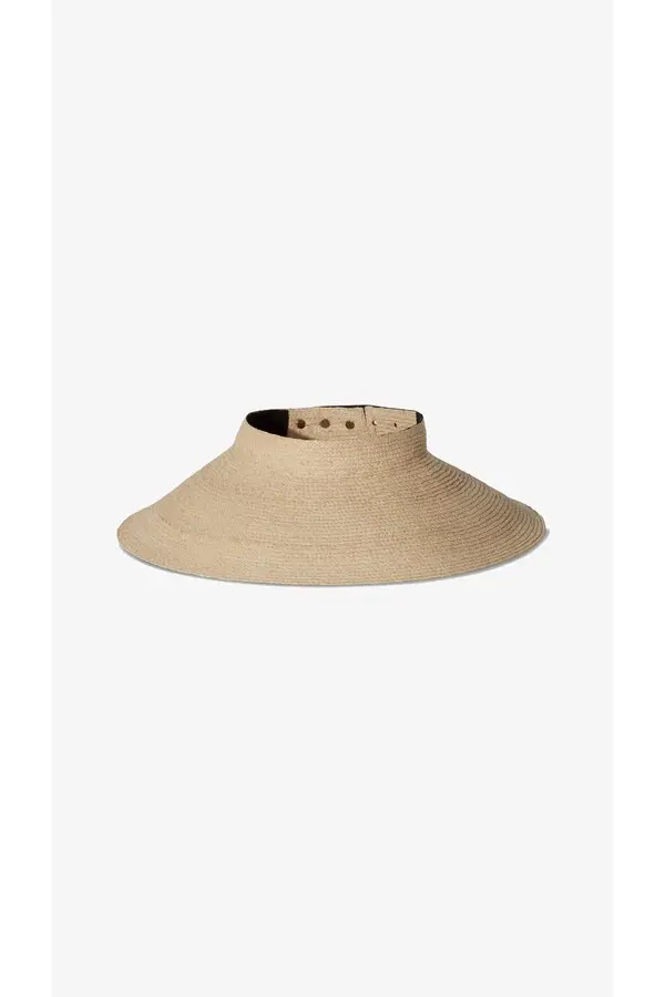 Janessa Leoné Birdie Raffia Visor - Natural