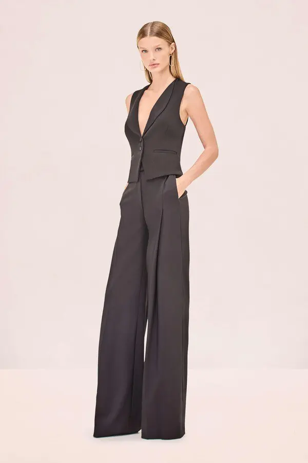 Alexis Jude Wide Leg Trousers - Black