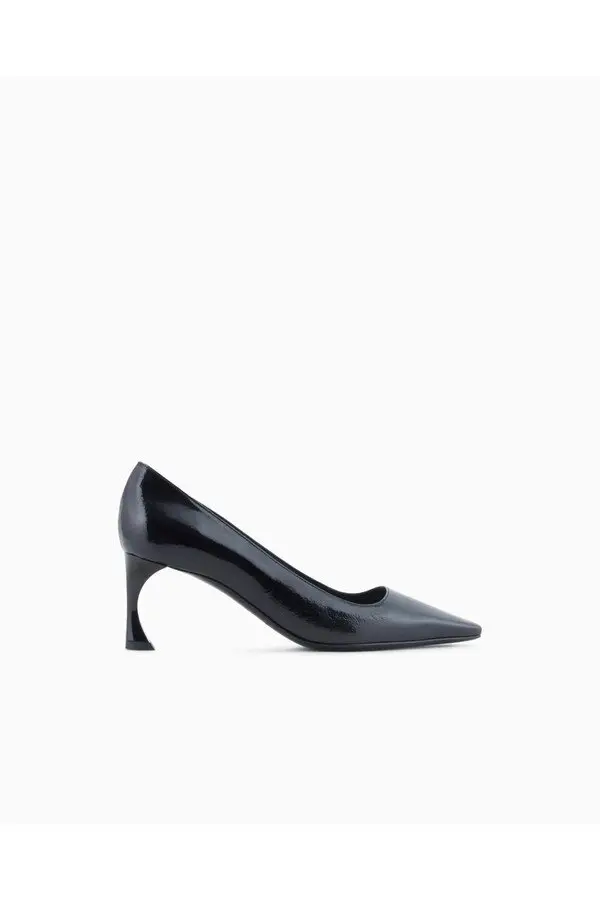 Emporio Armani Patent Leather Court Shoes - Black