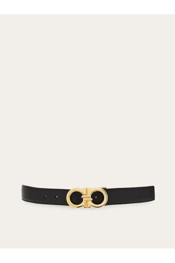 FERRAGAMO Reversible Gancini Belt - Gold