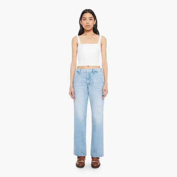 MOTHER The Bookie Prep Sneak "this Is How I Roll" Mid-rise Bootcut Jeans