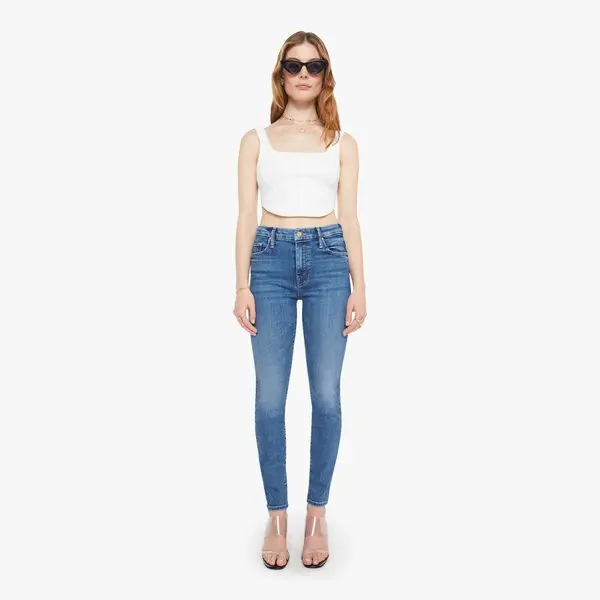 MOTHER High Waisted Looker Let's Split Jeans