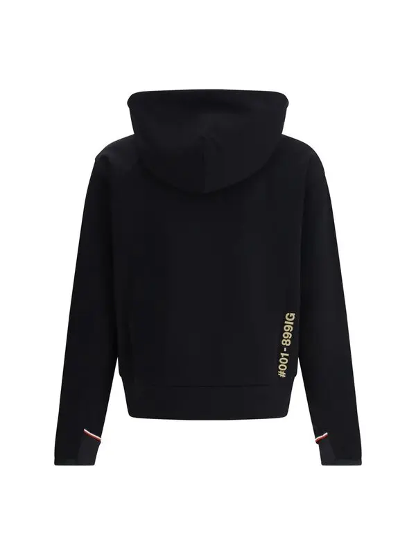 Moncler Logo-printed Polartec Hoodie - Black