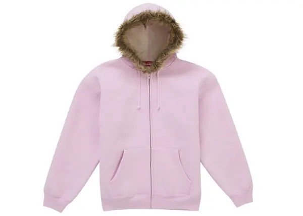 Supreme Faux Fur Zip Up Hooded Sweatshirt