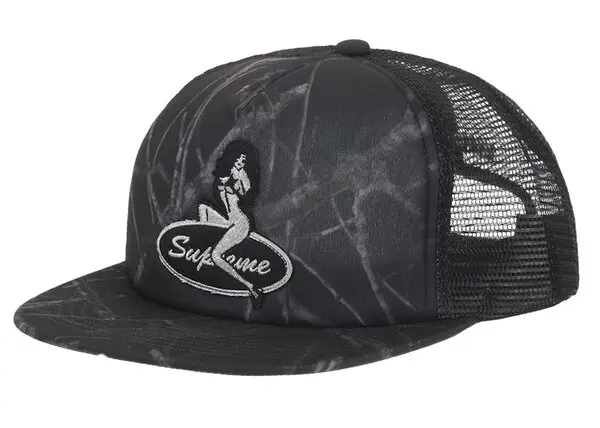 Supreme Pinup Mesh Back 5-panel Cap - Black Camo