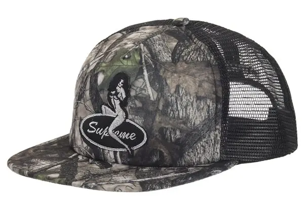 Supreme Pinup Mesh Back 5-panel Cap - Brown Camo