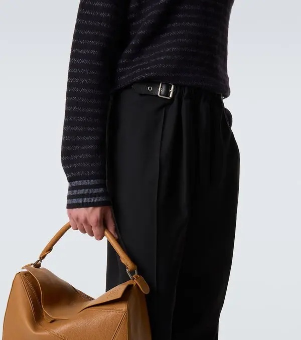 Loewe Anagram Striped Wool Sweater