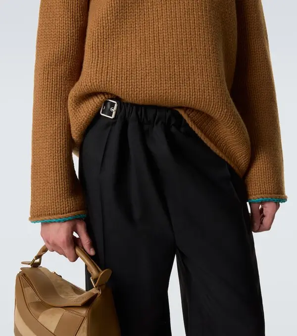 Loewe Tan Wool Turtleneck Sweater - Brown