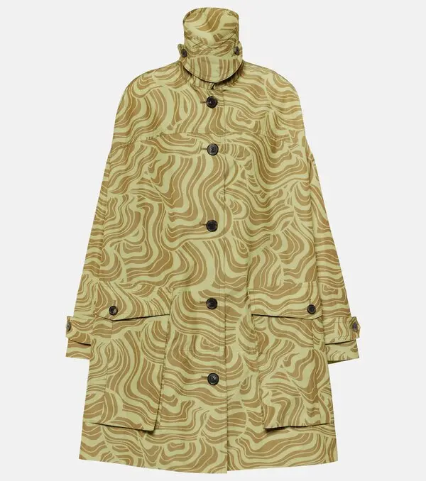 Dries Van Noten Printed Long Coat - Multicoloured
