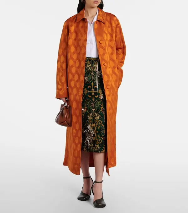 Dries Van Noten Printed Long Coat