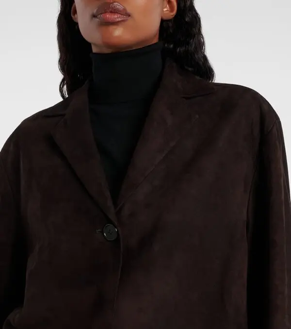 THE ROW Fabian Suede Jacket - Brown