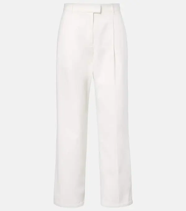 THE ROW Neriah Cotton And Cashmere Straight Pants