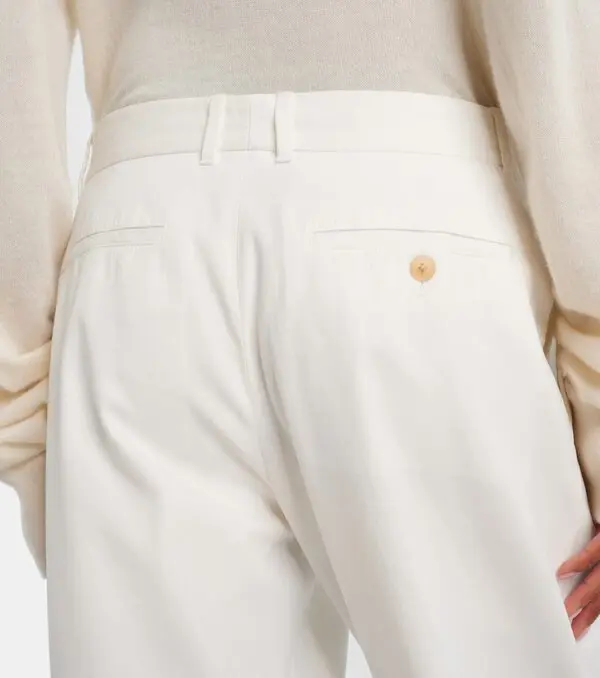 THE ROW Neriah Cotton And Cashmere Straight Pants