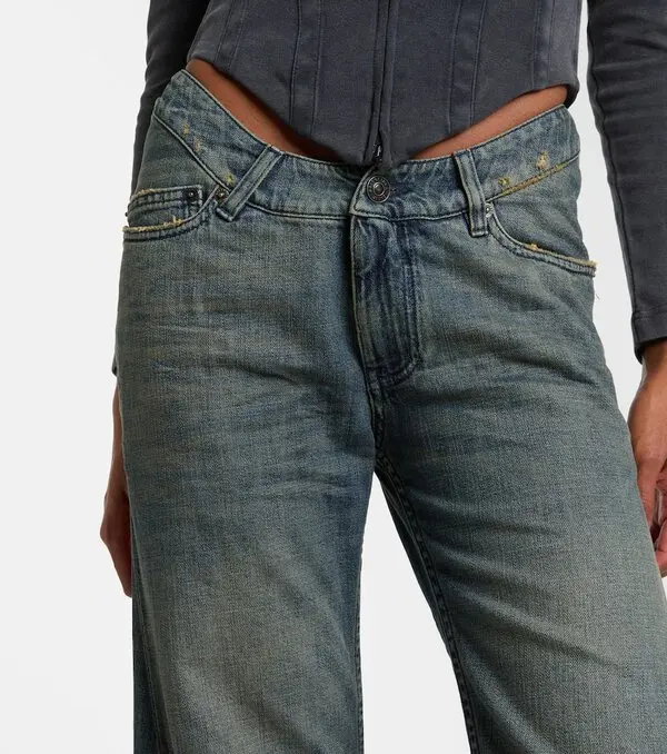 Balenciaga Low-rise Wide-leg Jeans