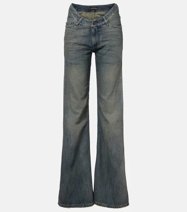 Balenciaga Low-rise Wide-leg Jeans - Blue