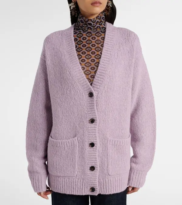 Dries Van Noten Alpaca And Wool-blend Cardigan