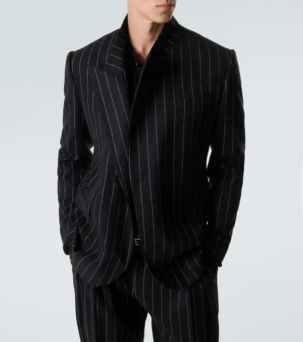 Dolce & Gabbana Pinstripe Wool-blend Blazer