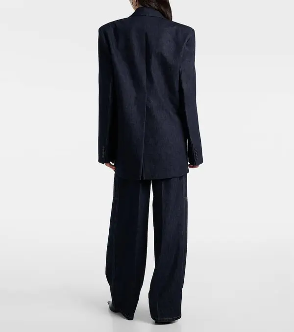 Sportmax Ancella Double-breasted Denim Blazer