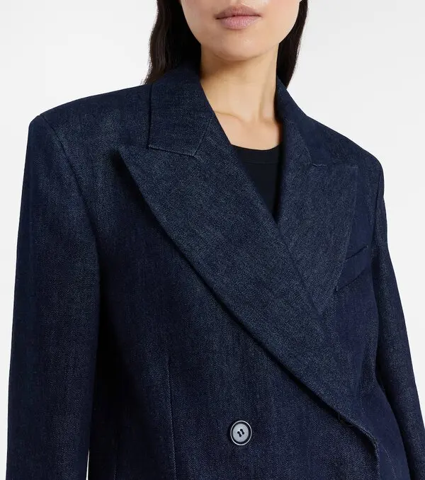 Sportmax Ancella Double-breasted Denim Blazer