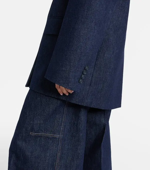 Sportmax Ancella Double-breasted Denim Blazer