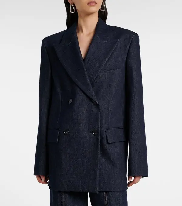 Sportmax Ancella Double-breasted Denim Blazer