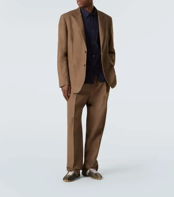 MAISON MARGIELA Mohair And Wool Straight Pants - Brown