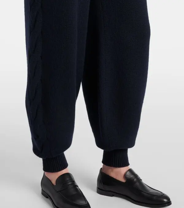 Loro Piana Napier Cashmere Sweatpants - Blue
