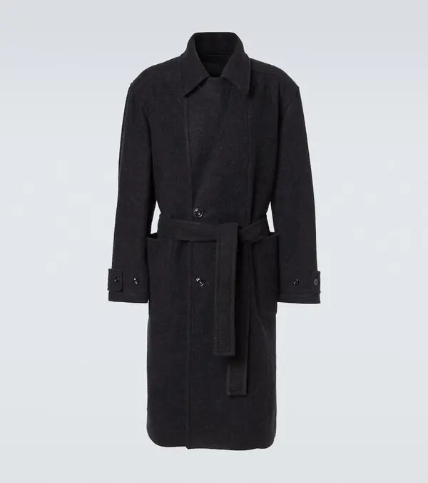 LEMAIRE Belted Alpaca And Wool Overcoat