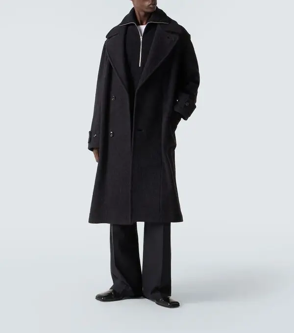 LEMAIRE Belted Alpaca And Wool Overcoat