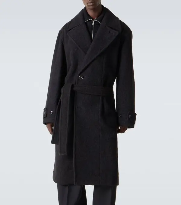 LEMAIRE Belted Alpaca And Wool Overcoat