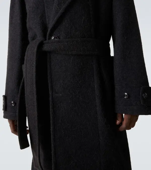LEMAIRE Belted Alpaca And Wool Overcoat