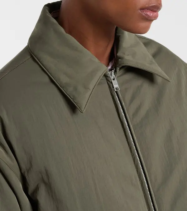 Bottega Veneta Intrecciato Leather-trimmed Down Jacket - Green