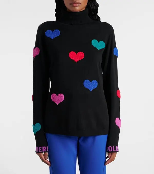 Goldbergh Bacio Embellished Turtleneck Sweater - Black