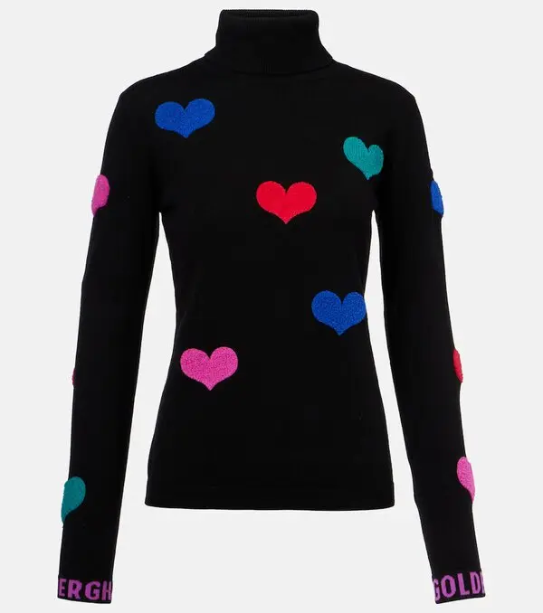 Goldbergh Bacio Embellished Turtleneck Sweater - Black