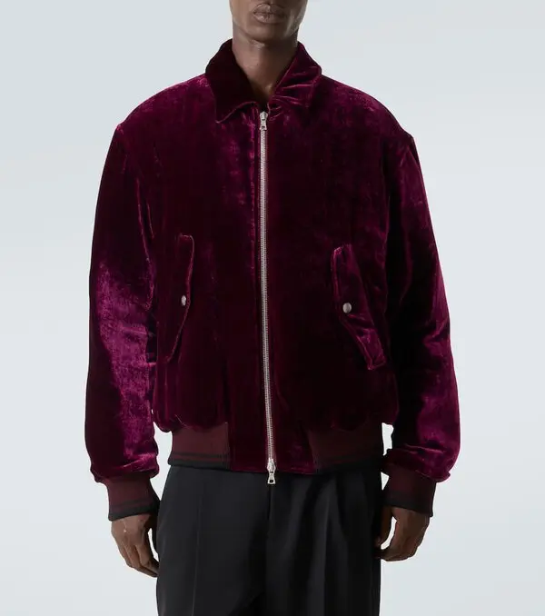 Dries Van Noten Velvet Bomber Jacket