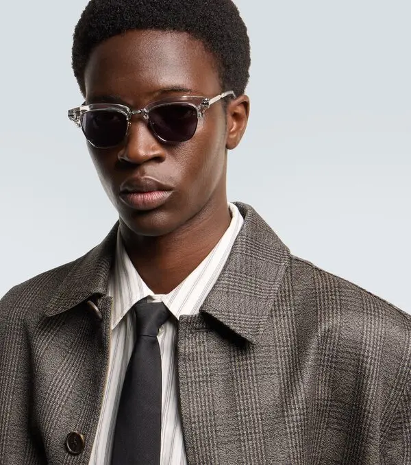 JACQUES MARIE MAGE Sartre Square Sunglasses - Silver
