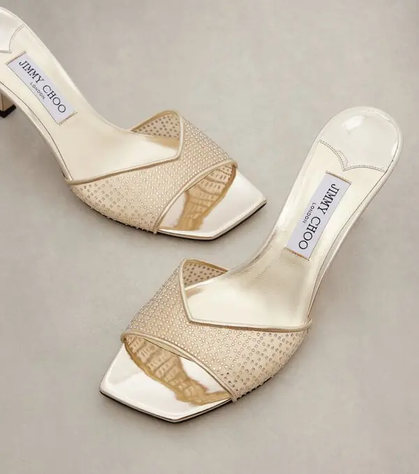 JIMMY CHOO Skye 70 Embellished Mules