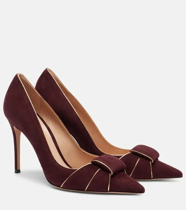 GIANVITO ROSSI Suede Pumps - Burgundy