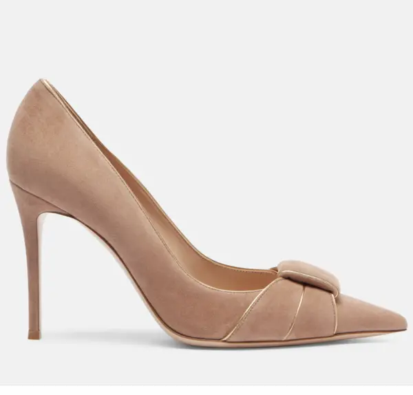 GIANVITO ROSSI Suede Pumps - Rose Pink