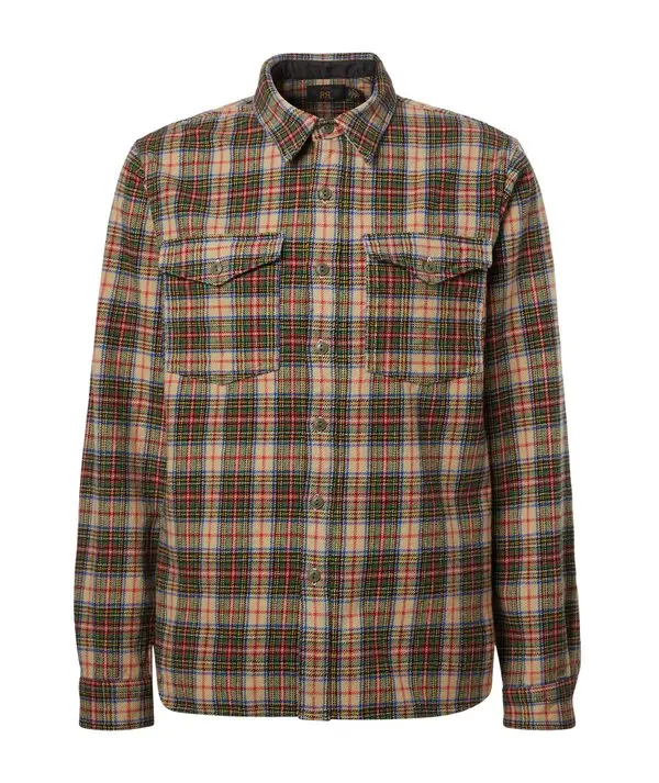 Ralph Lauren Plaid Wool And Cotton-blend Twill Shirt