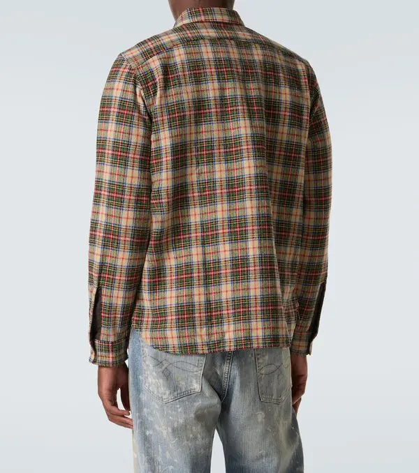 Ralph Lauren Plaid Wool And Cotton-blend Twill Shirt