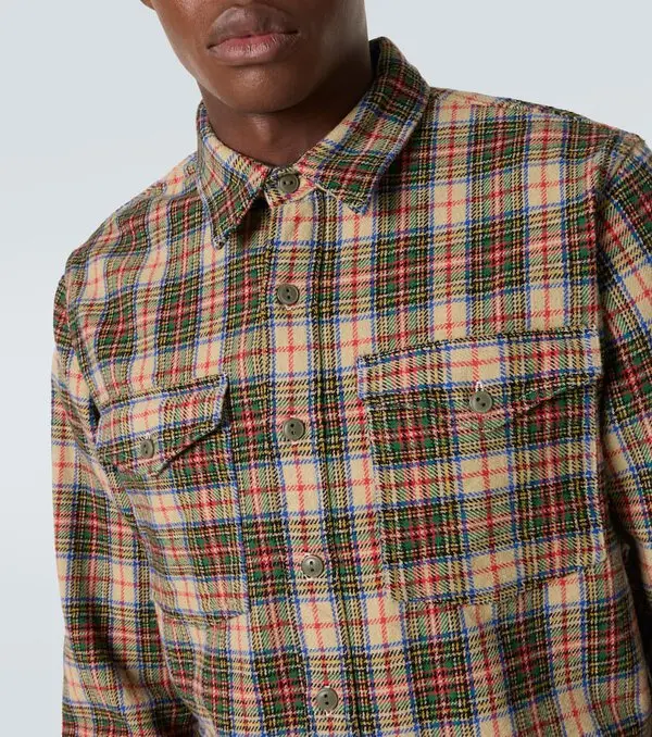 Ralph Lauren Plaid Wool And Cotton-blend Twill Shirt