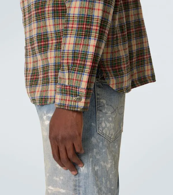 Ralph Lauren Plaid Wool And Cotton-blend Twill Shirt