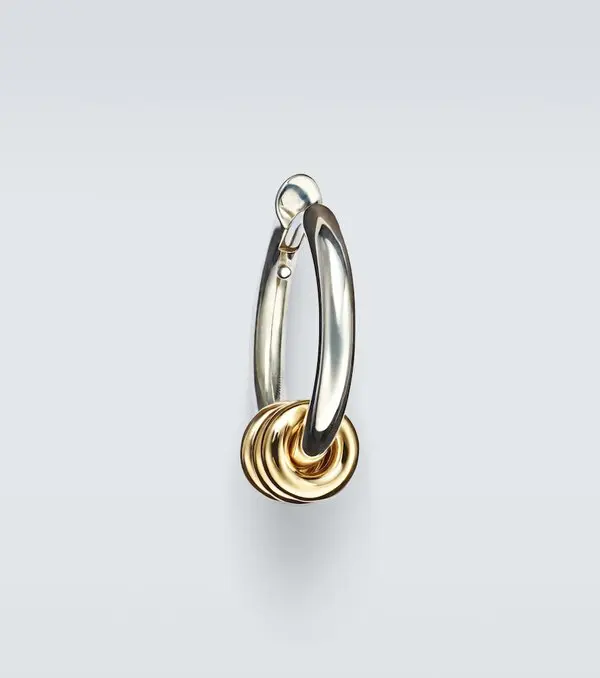 SPINELLI KILCOLLIN Nevine Max Sterling And 18kt Gold Single Hoop Earring - Silver