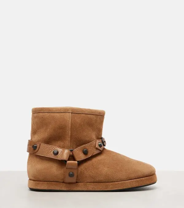 Balenciaga Alaska Suede Ankle Boots - Brown