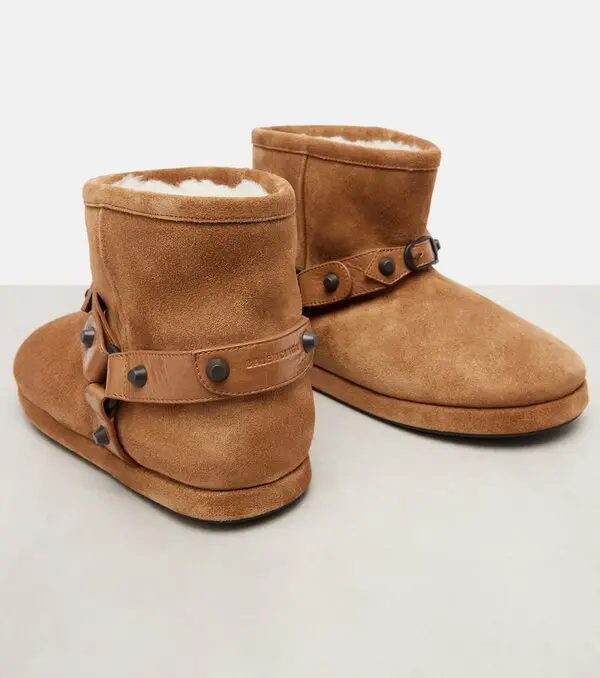 Balenciaga Alaska Suede Ankle Boots - Brown