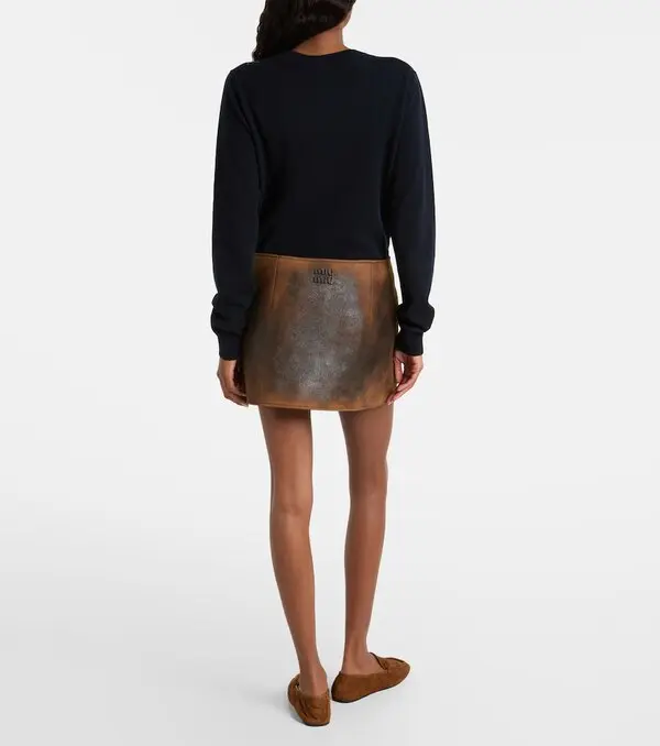 Miu Miu Suede Miniskirt