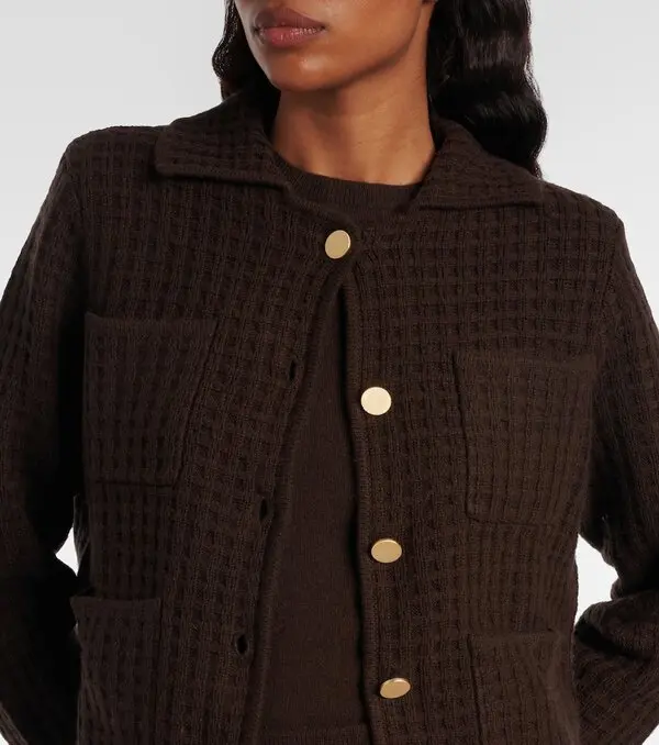 Jardin Des Orangers Waffle-knit Wool And Cashmere Cardigan