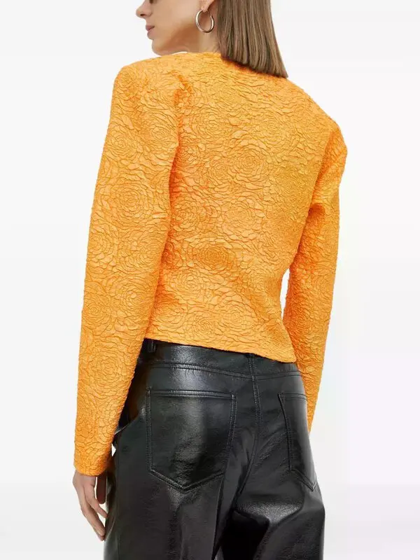 GESTUZ Textured Gathered Blouse