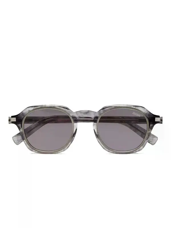 Zegna Square-frame Sunglasses - Grey